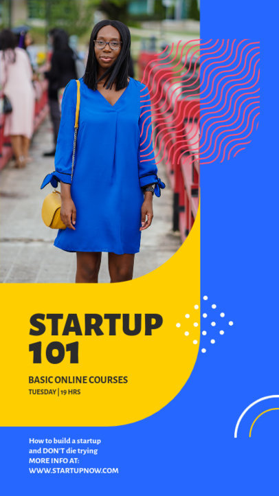 Placeit - Instagram Story Generator Announcing an Online Business Course