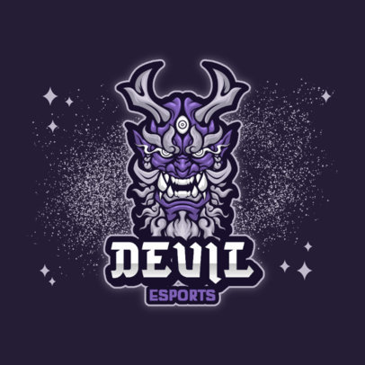 Placeit - Gaming Logo Template with an Illustration of a Demon
