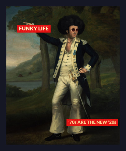 Placeit - T-Shirt Design Template Featuring Renaissance Memes