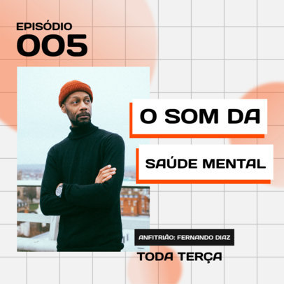 Placeit - Mental Health Podcast Cover Design Template With a Self-Love ...