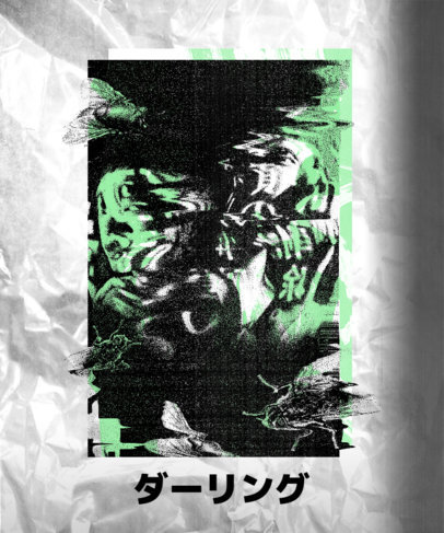 Placeit - Edgy T-Shirt Design Maker With a Distorted Image
