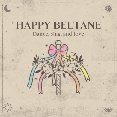 Placeit - Instagram Post Design Template to Celebrate Pagan Holidays