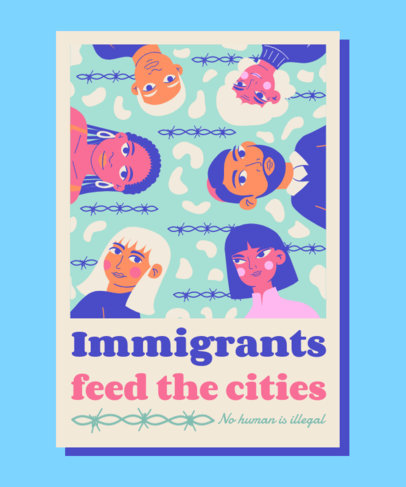 Placeit - Pro Immigration T-Shirt Design Maker Featuring Quotes