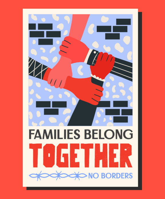 Placeit - Immigration-Themed T-Shirt Design Maker Featuring Hand Graphics