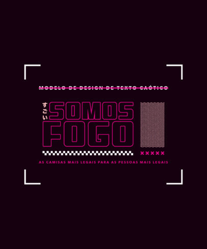 Placeit - T-Shirt Design Template Featuring a Chaotic Layout