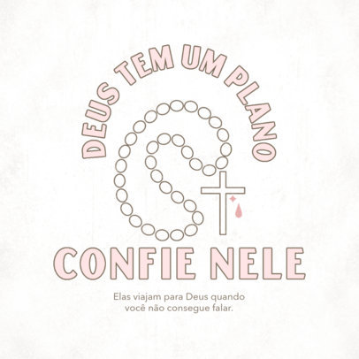 Placeit - Instagram Post Template Featuring a Jesus Christ Face