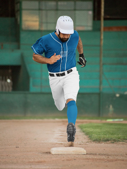 Placeit - Baseball Uniform Builder - Invisible Man Swinging the Bat