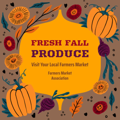 Placeit - Fall-Themed Instagram Post Design Template With Sales