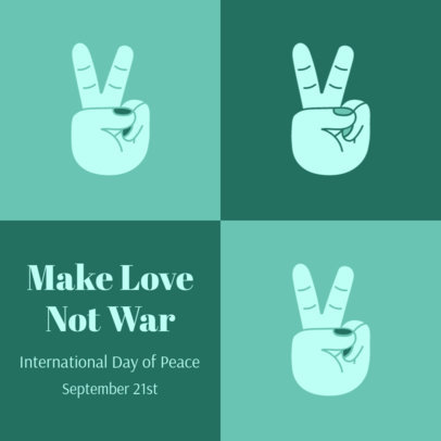 Placeit - Peace-Themed Instagram Post Maker to Support Ukraine