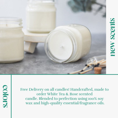 Placeit - Instagram Post Template for a Handmade Candles Business