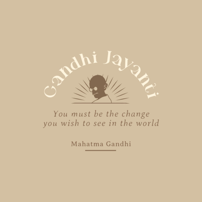 Placeit - Instagram Post Template to Celebrate Gandhi Jayanti