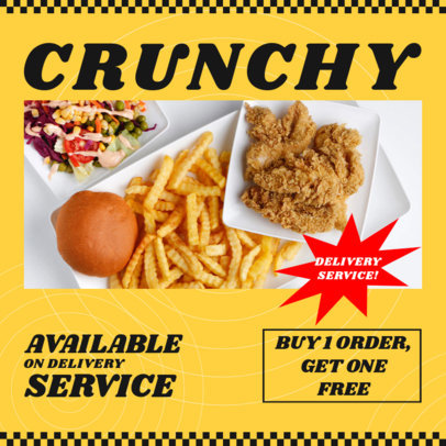 Placeit - Instagram Post Template Featuring a Delivery Promo for a ...