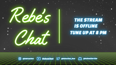 Placeit - Just Chatting Twitch Overlay Design Maker Featuring Neon Lights