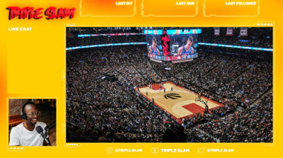 Placeit - Twitch Overlay Design Template for a Sports-Themed Talk Show