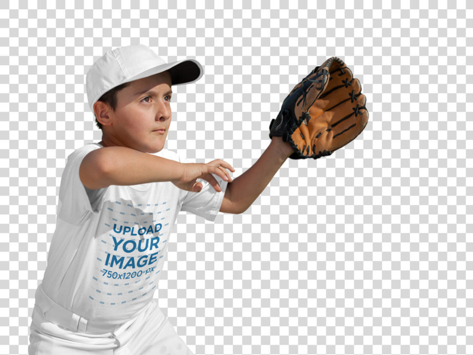 Placeit - Transparent Custom Baseball Uniform Builder - Kid About to ...