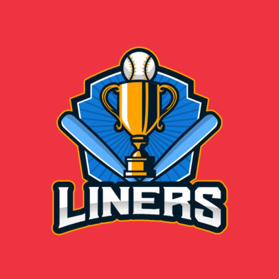 Placeit - Baseball Team Logo Creator Featuring Crossed Bat Graphics