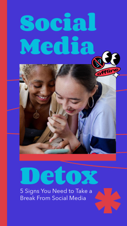 Placeit - Wellness-Themed Instagram Story Template for a Social Media Detox