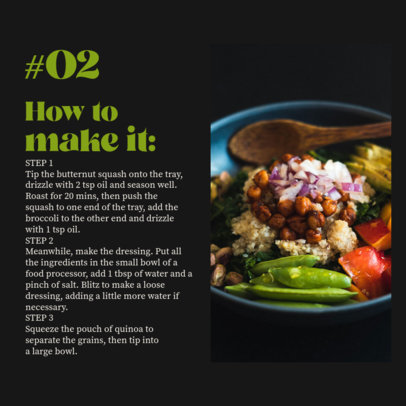 Placeit - Instagram Post Generator for a High-Protein Plate Recipe