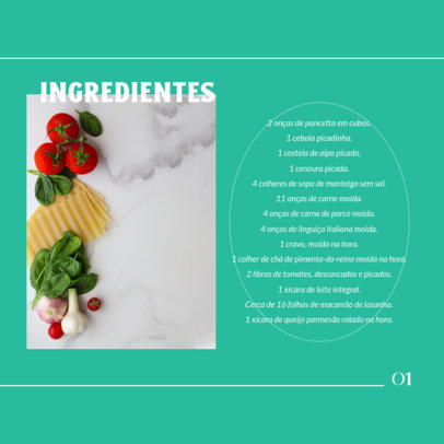Placeit - Minimalistic Instagram Post Design Template for a Recipe ...