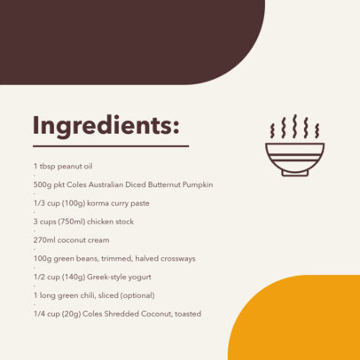 Placeit - Minimalist Instagram Post Maker Featuring Ingredients for a ...