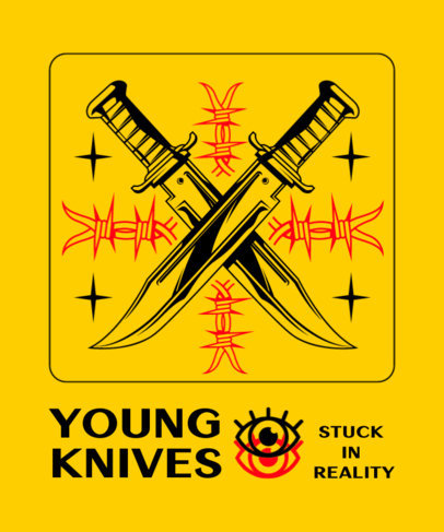 Placeit - T-Shirt Design Maker Featuring a Trap Aesthetic