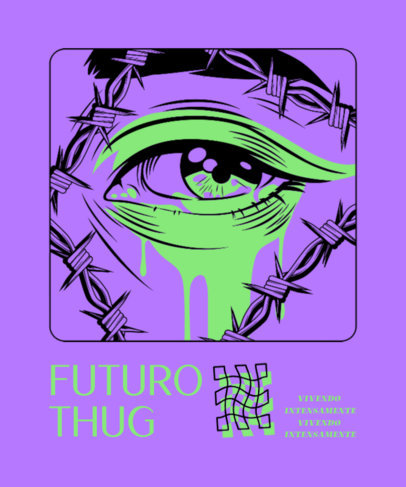 Placeit - T-Shirt Design Template With a Trap-Inspired Theme and a ...