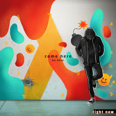 Placeit - Album Cover Design Template for a Psychedelic Rock Band