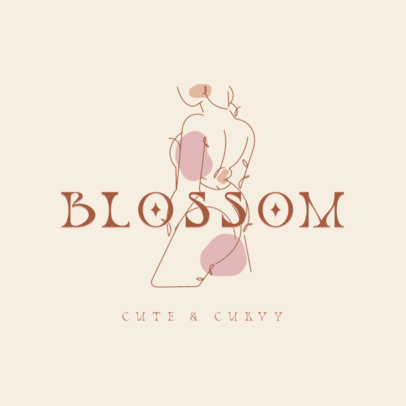 Placeit - Clothing Brand Logo Maker Featuring a Female Body Silhouette