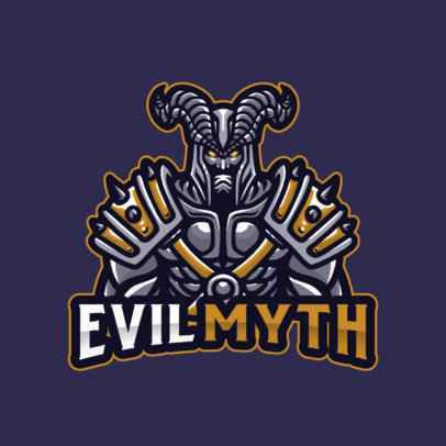 Placeit - Gaming Logo Template Featuring an Evil Horned Skull Clipart