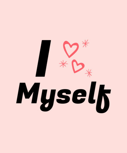 Placeit - T-Shirt Design Template Featuring I Heart Quotes