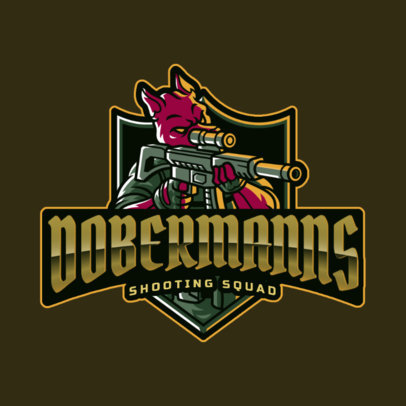 Placeit - Airsoft Team Logo Generator Featuring a Bear Shooting