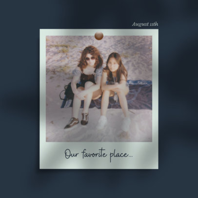 Placeit - Polaroid-Themed Instagram Post Design Template for a ...