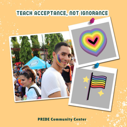 Placeit - Instagram Post Template with LGBTQ Supportive Messages