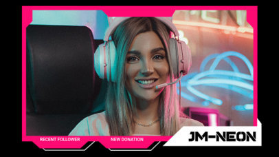 Placeit - OBS Webcam Frame Maker with Neon Colors for a Cool Streamer