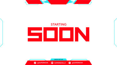 Placeit - Futuristic Twitch Starting Soon Screen Creator with a Neon Theme