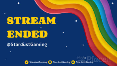 Placeit - Twitch Stream Ended Screen Video Maker with an Animated Rainbow
