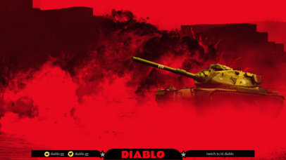 Placeit - War-Themed Twitch Overlay Generator with a Simple Layout