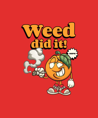 Placeit - T-Shirt Design Template to Celebrate 420 with Cartoonish ...