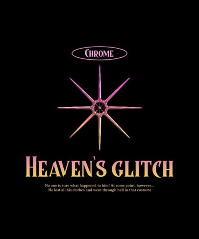 Placeit - T-Shirt Design Template Featuring Chrome Graphics