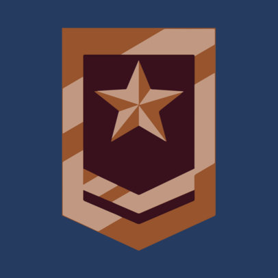 Placeit - Twitch Sub Badge Maker Featuring Military Rank Insignias