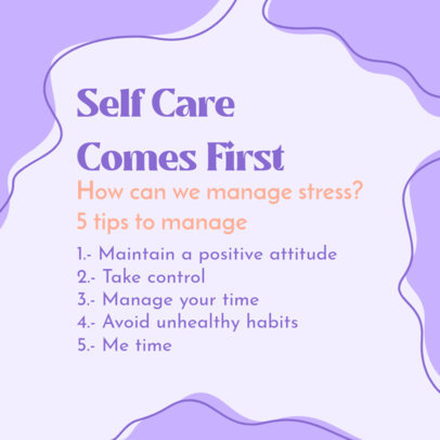 Placeit - Instagram Post Generator Featuring Stress-Related Symptoms