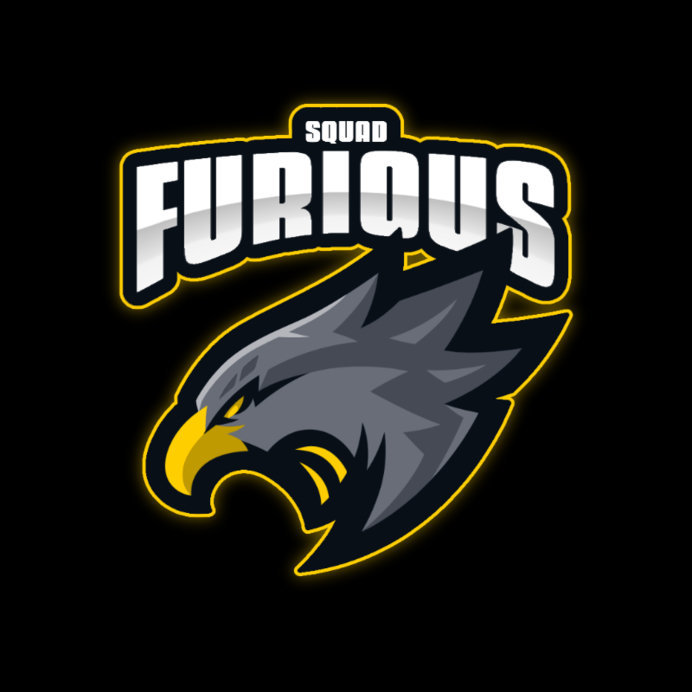 Placeit - Gaming Team Logo Maker Featuring a Furious Eagle Graphic