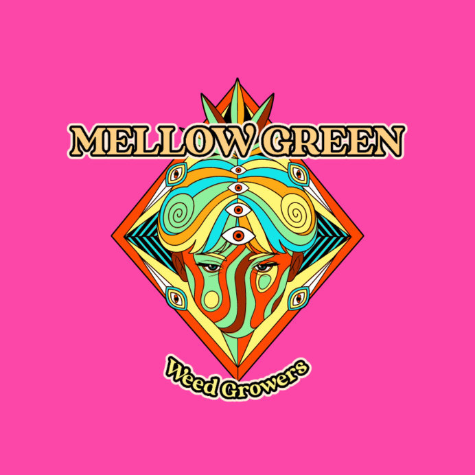 Placeit - Psychedelic Logo Template for a Cannabis-Related Brand