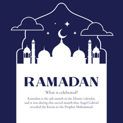 Placeit - Ramadan-Themed Instagram Post Design Template Featuring a ...