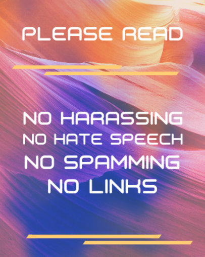 Placeit - Twitch Rules Panel Creator With a Colorful Texture Background