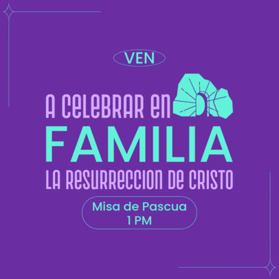 Placeit - Easter-Themed Instagram Post Design Creator With a Religious Tone