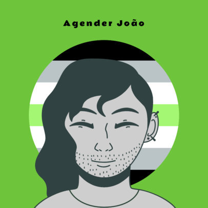 Placeit - LGBTQ Avatar Logo Generator for an Illustrated Diverse Character