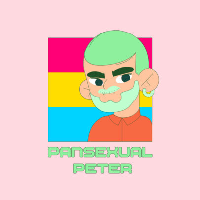 Placeit - LGBTQ-Themed Avatar Logo Maker with a Pride Flag Background