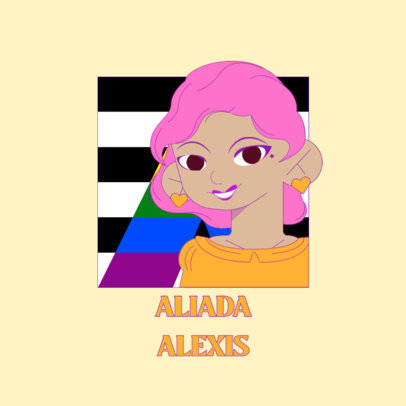 Placeit - Fun Avatar Logo Maker for a Diverse LGBTQ+ Character