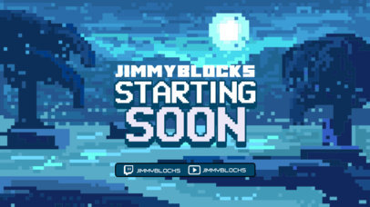 Placeit - Twitch Panel Creator Featuring an 8-Bit Diamond Clipart